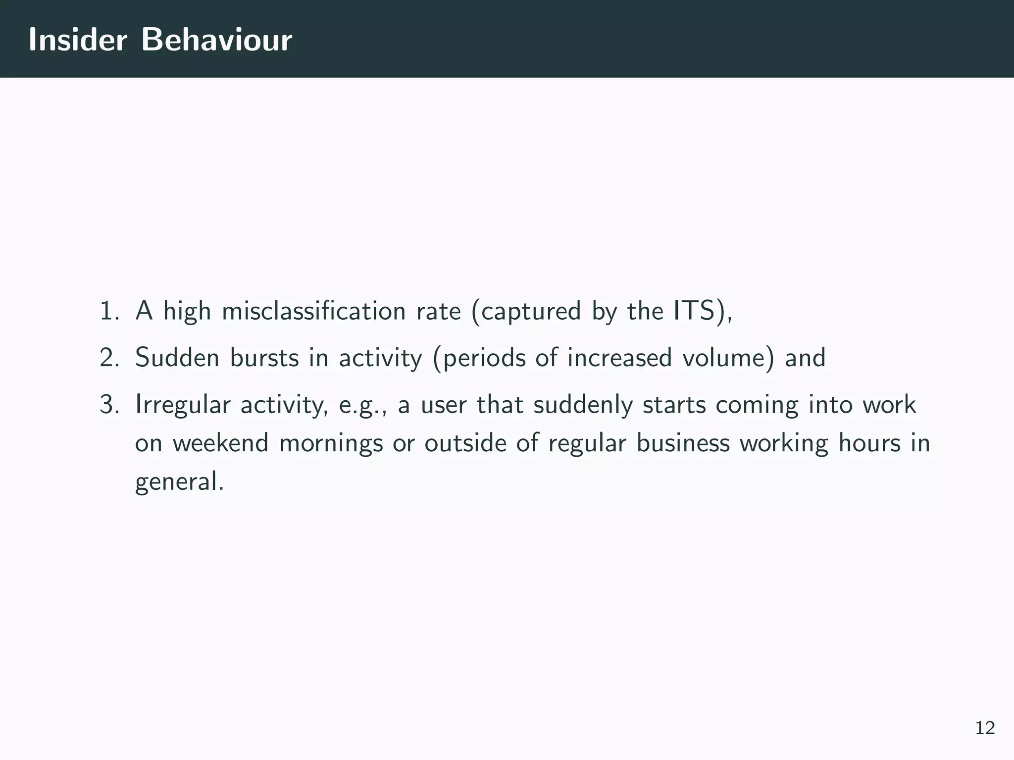An Insider/Internal Threat Score Data Loss Prevention and Detection | PDF