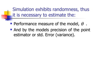 Output analysis of a single model | PPT