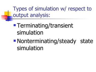 Output analysis of a single model | PPT
