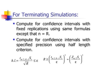 Output analysis of a single model | PPT