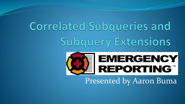 OUTPUT Clause Correlated Subqueries and Subquery Extensions | PPTX | Databases | Computer ...