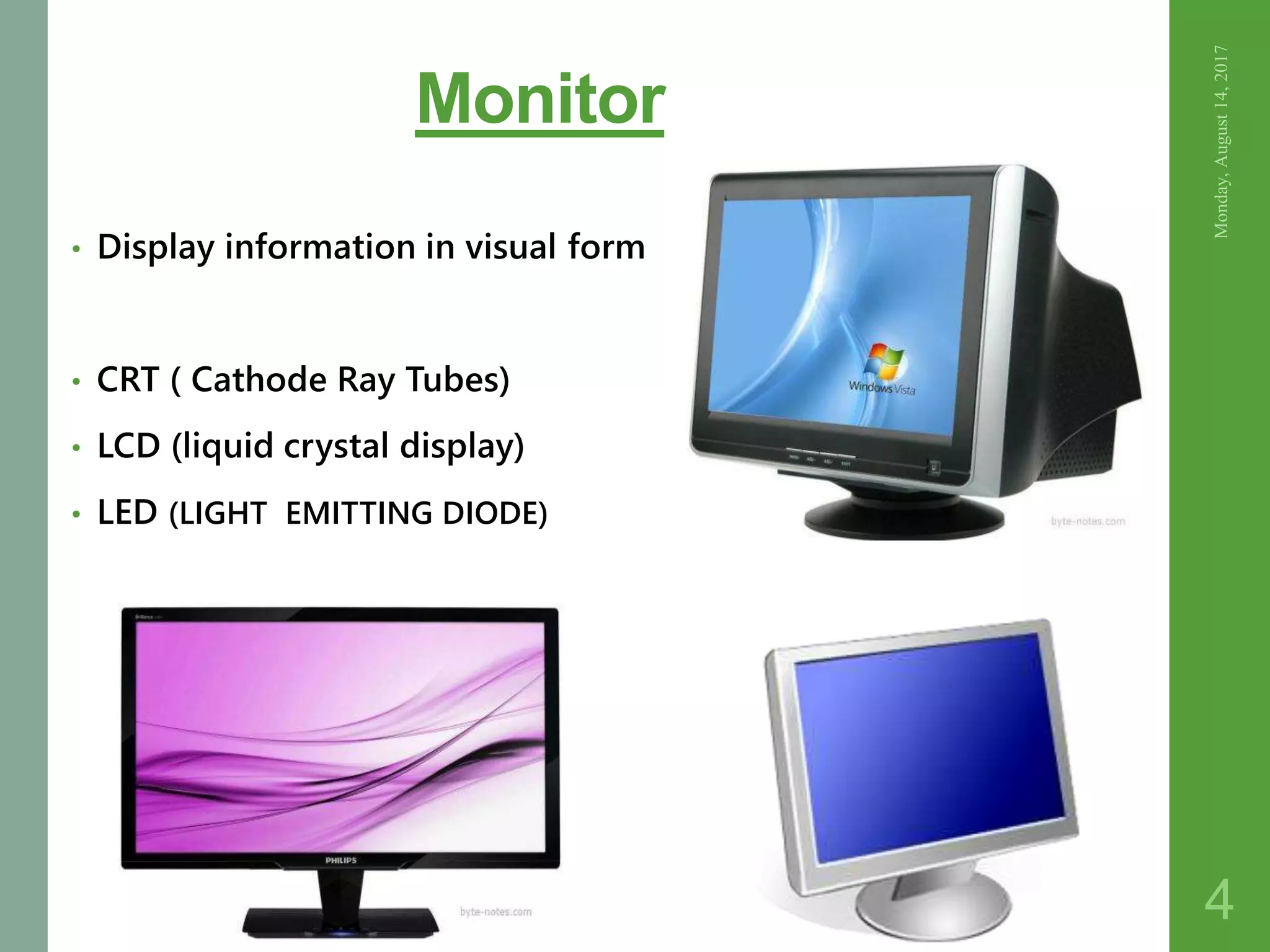 Output devices | PPTX | Computer Peripherals | Computing