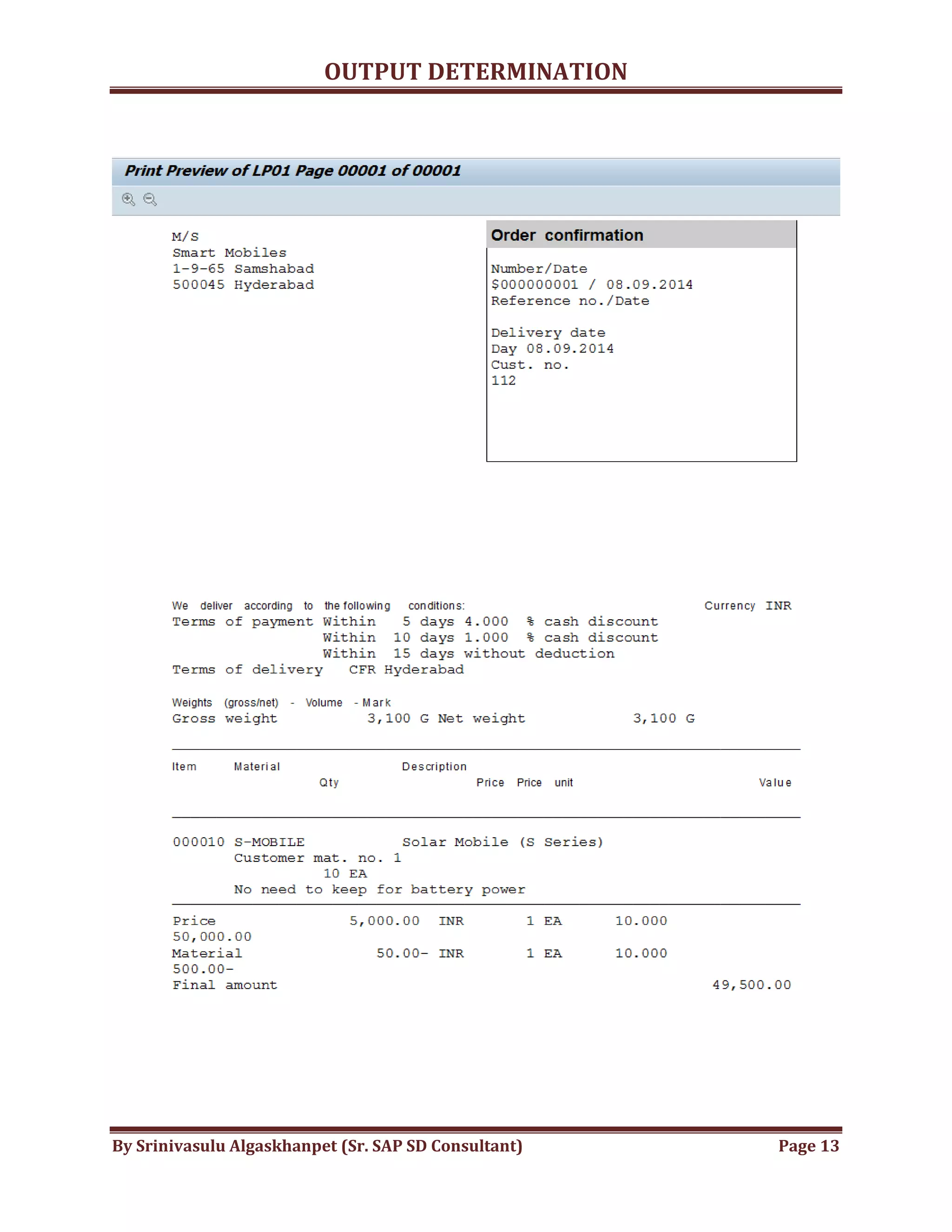 Output determination | PDF