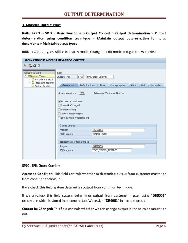 Output determination | PDF | Email | Internet