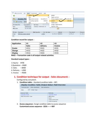 Output determination SAP S4 HANA SAP SD CC | PDF