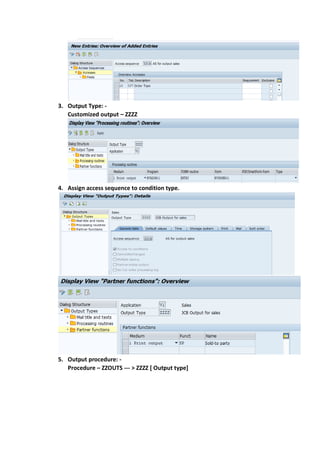 Output determination SAP S4 HANA SAP SD CC | PDF