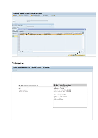 Output determination SAP S4 HANA SAP SD CC | PDF