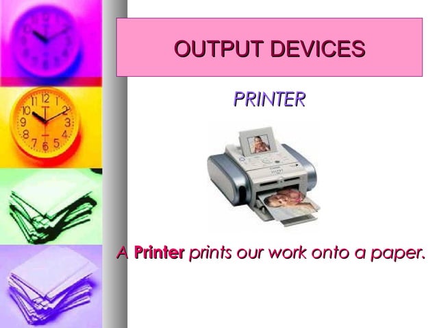 Output devices | PPT | Computer Peripherals | Computing