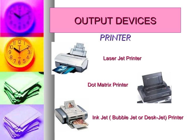 Output devices | PPT | Computer Peripherals | Computing