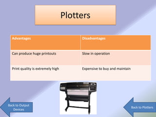 Output devices | PPSX | Computer Peripherals | Computing
