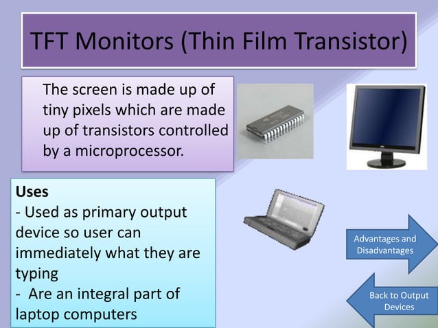 Output devices | PPSX | Computer Peripherals | Computing