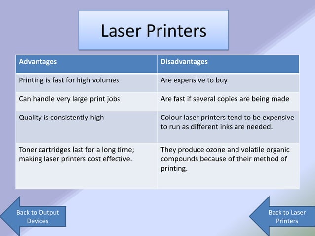 Output devices | PPSX | Computer Peripherals | Computing