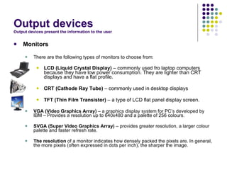 INFO 1 unit 1.6 - Selection and use of output methods, media and ...