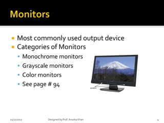 Output devices | PPTX | Desktop Publishing | Computer Software and ...