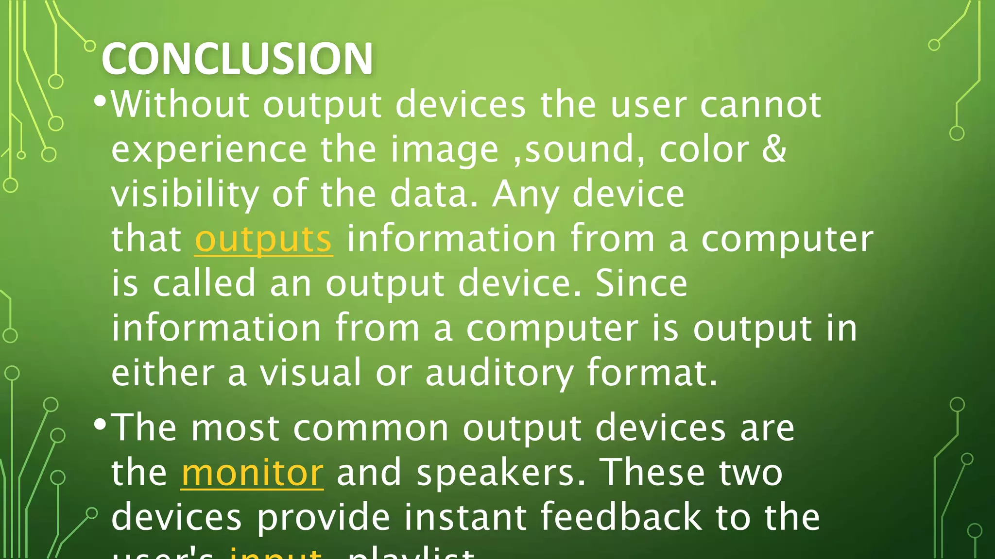 Output devices | PPTX