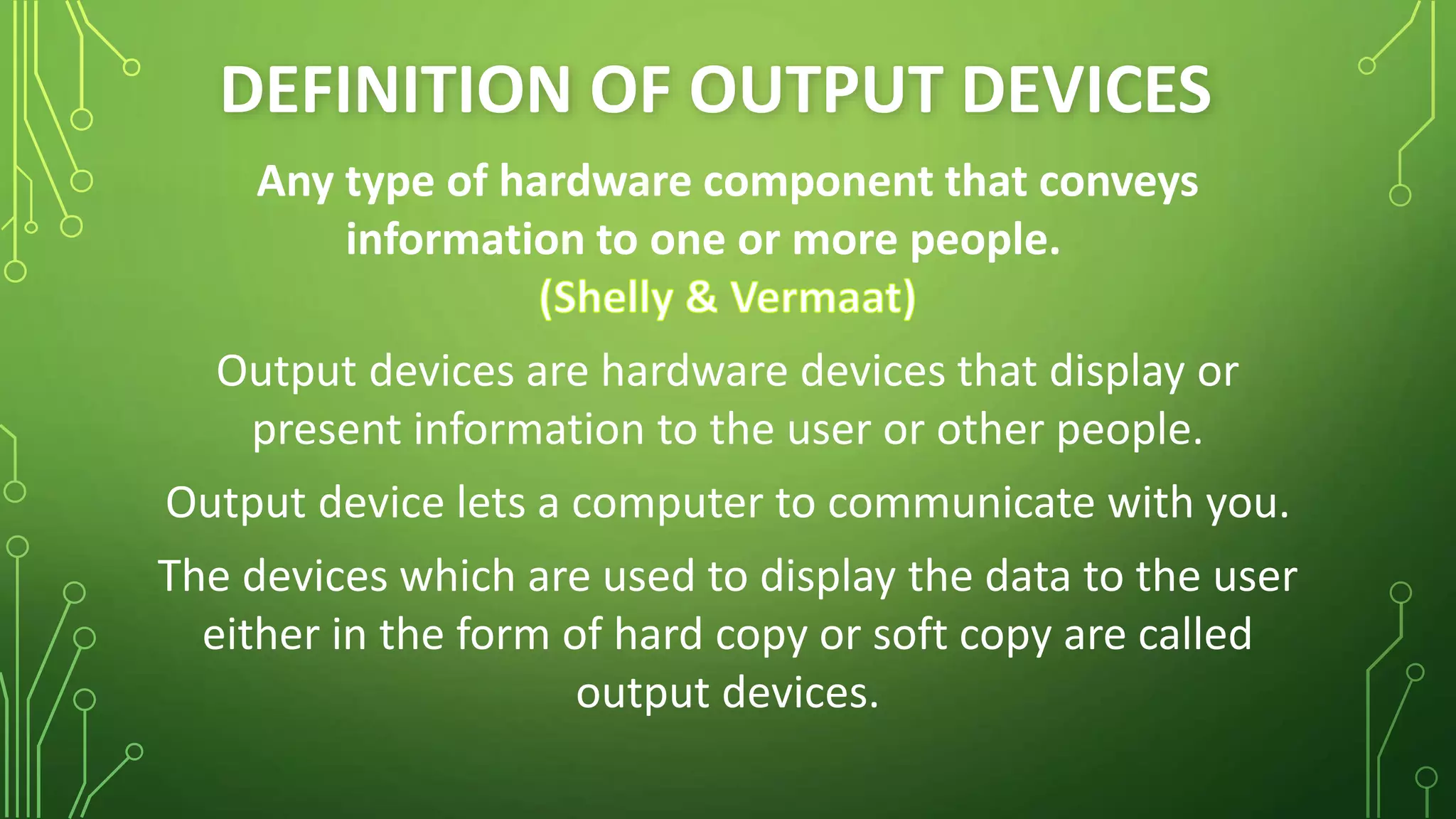Output devices | PPTX