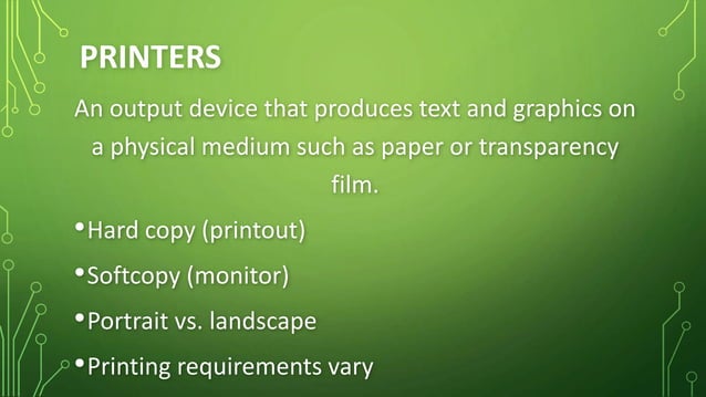 Output devices | PPTX