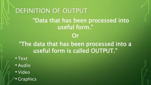 Output devices | PPTX