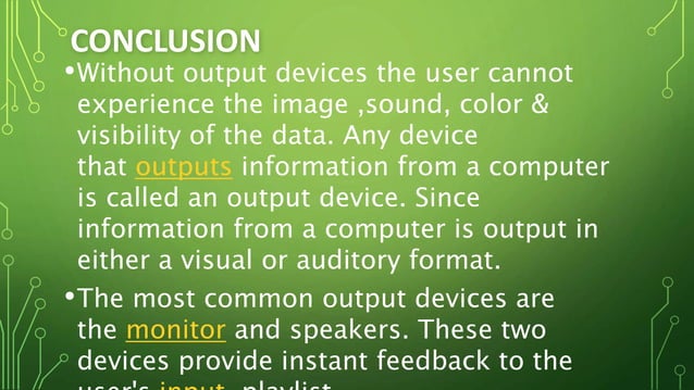 Output devices | PPTX