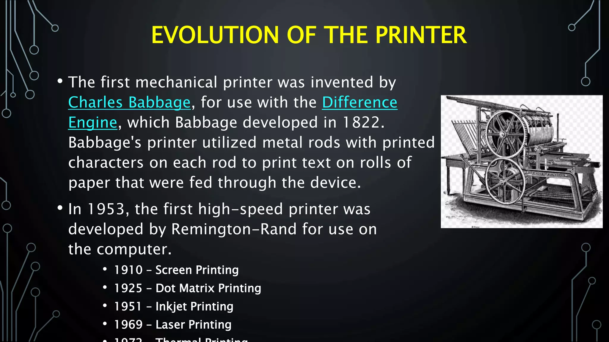 Evolution of Output devices | PPTX