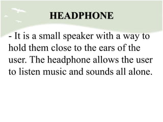 Output devices | PPTX | Computer Peripherals | Computing