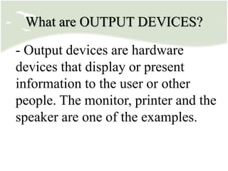 Output devices | PPT