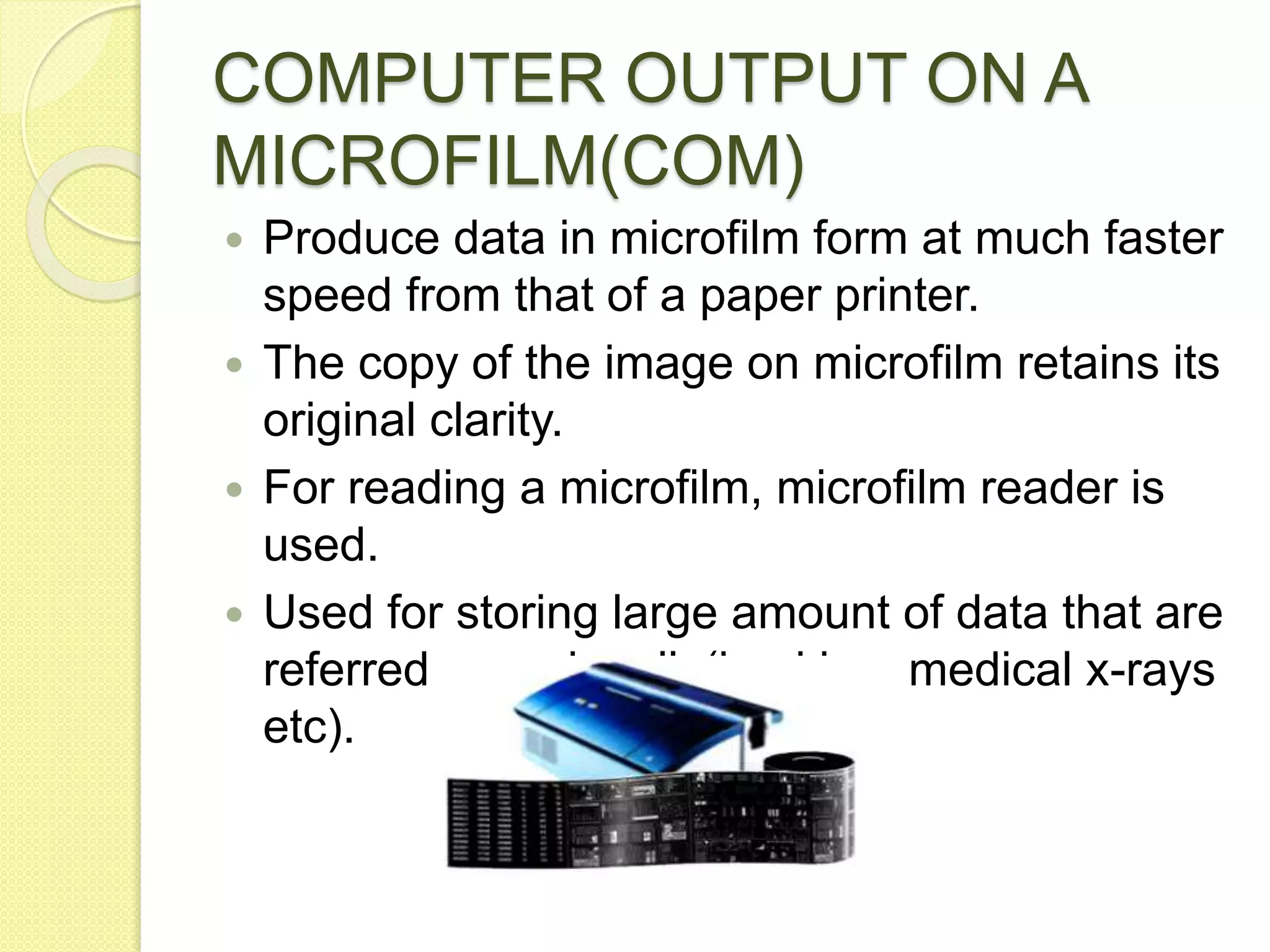 Output devices | PPTX | Desktop Publishing | Computer Software and ...