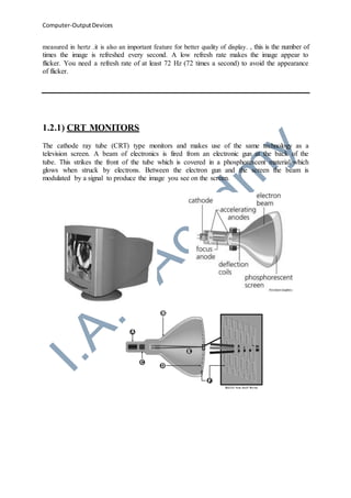 Output devices | DOC | Computer Peripherals | Computing