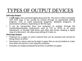 Output devices Computer Computer Application in Business | PPT