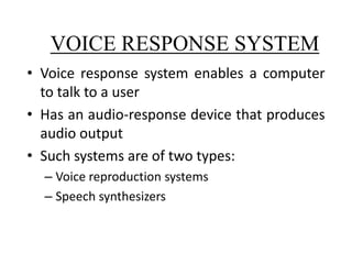 Output devices Computer Computer Application in Business | PPTX