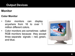 Computer System Output Devices Peripherals | PPTX