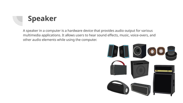 Output Devices PPT notes for grade 7-9 students | PPTX