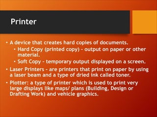 Learn About Output Devices - Presentation | PDF