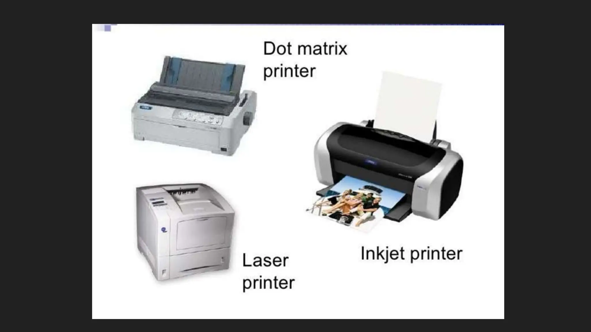 Output devices and types of printers.pptx | Computer Peripherals | Computing