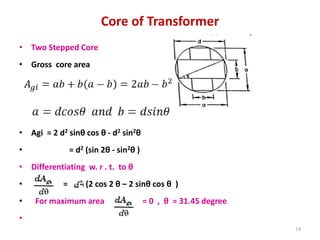 Output Equations Of Transformer And Design | PDF
