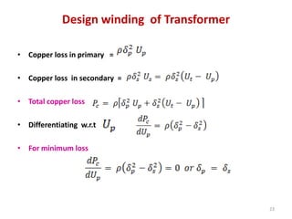Output Equations Of Transformer And Design | PDF