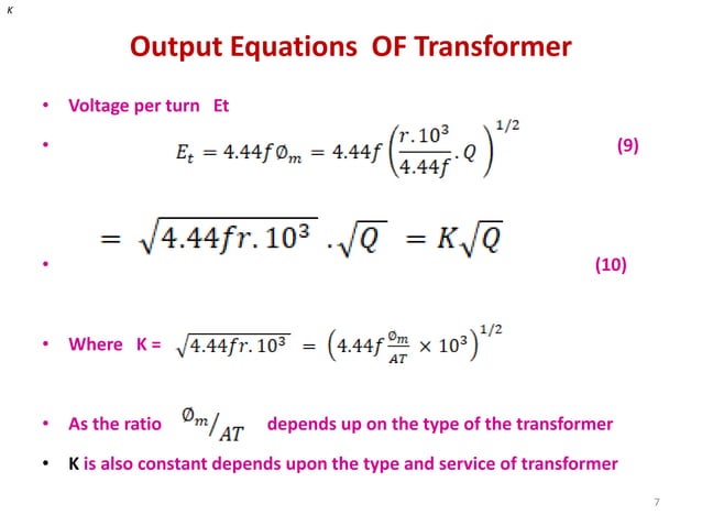 Output Equations Of Transformer And Design | PDF | Physics | Science