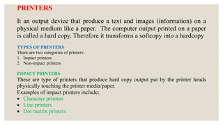 Output hardware | PPT
