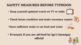 Safety Measures Before During and After Typhoon | PDF