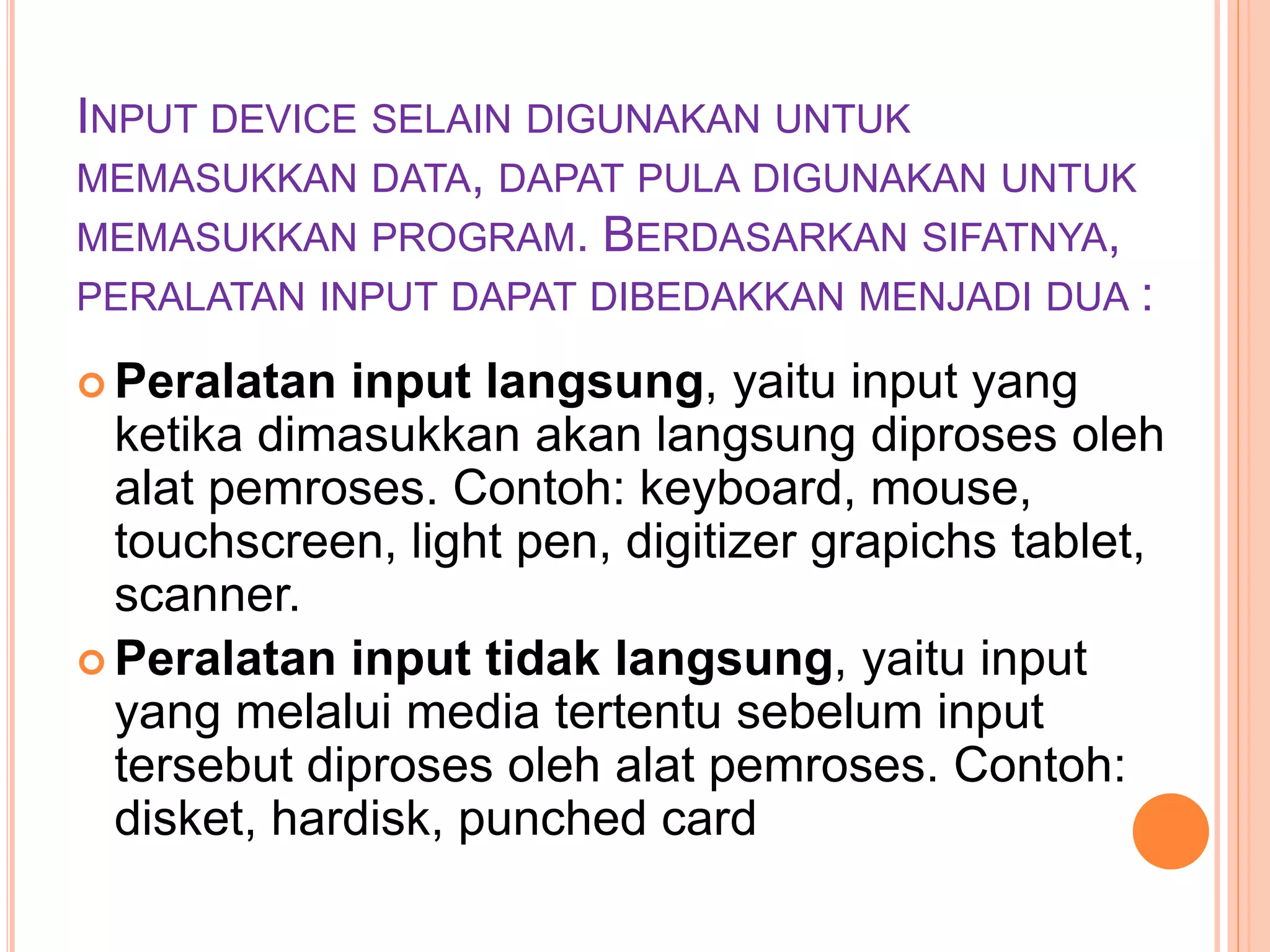 Output dan input komputer | PPTX