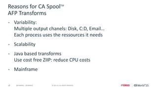 Output Management Solutions from CA Technologies: More Than Just ...