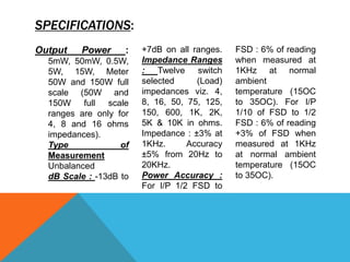 Output power meter | PPTX | Physics | Science