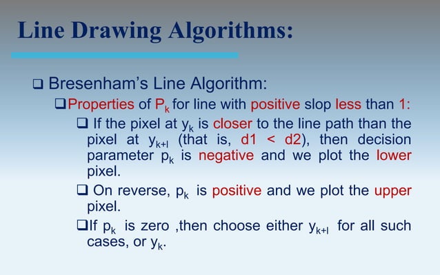 Output primitives computer graphics c version | PPT