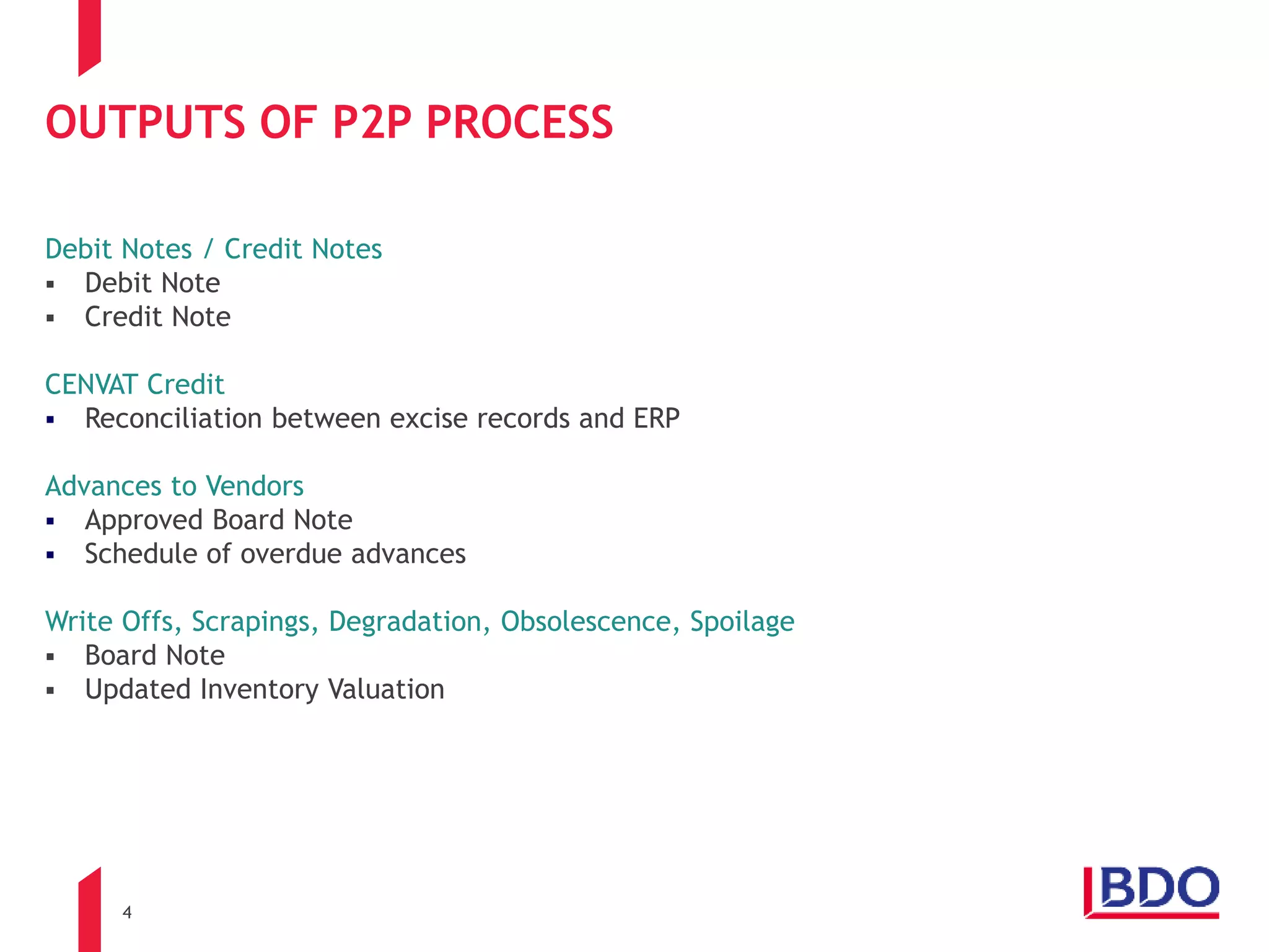 Outputs of p2 p process | PPTX