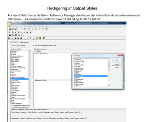 Om tidsskriftformater (Output Styles) | PPT