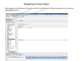 Om tidsskriftformater (Output Styles) | PPT