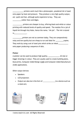 Output worksheet | PDF
