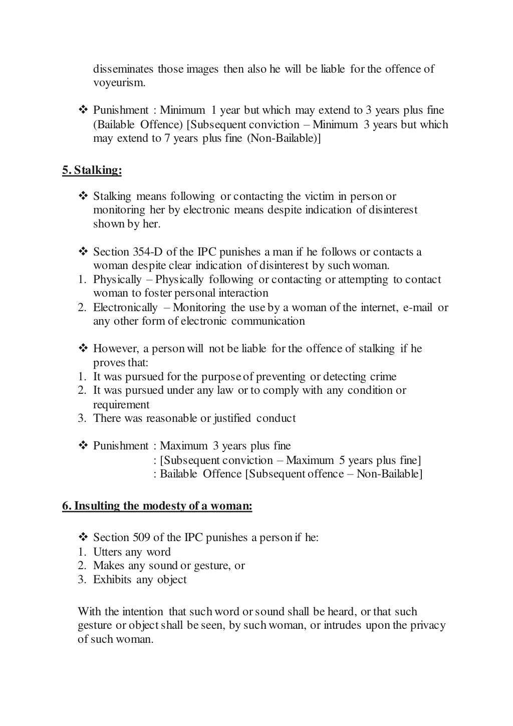 Outraging modesty of women