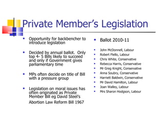 Public Bills: An overview | PPT | Law