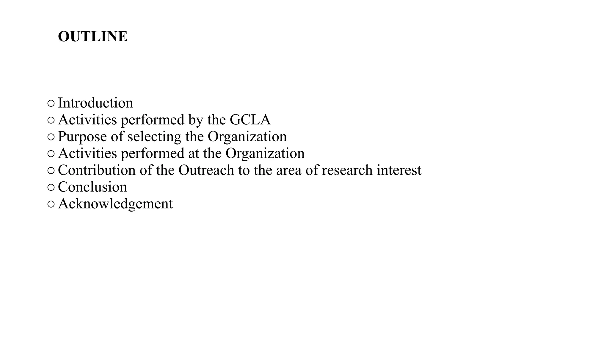 outreach report presentation_BML ON QUALITY MANAGEMENT SYSTEM OF COCA ...